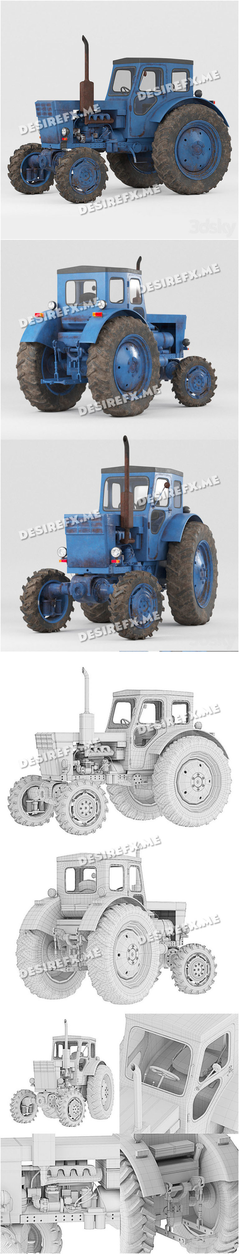 Desire FX 3d models | T-40 tractor – 3D Model