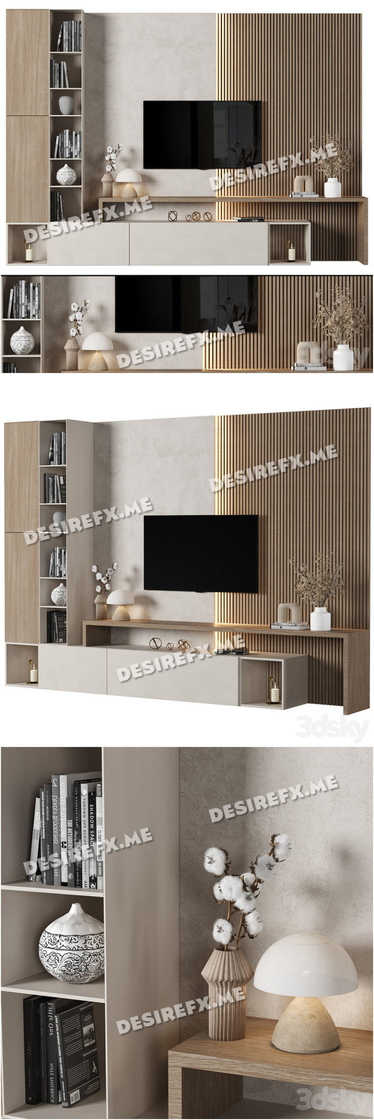 Desire FX 3d models | TV Wall 081 – 3D Model