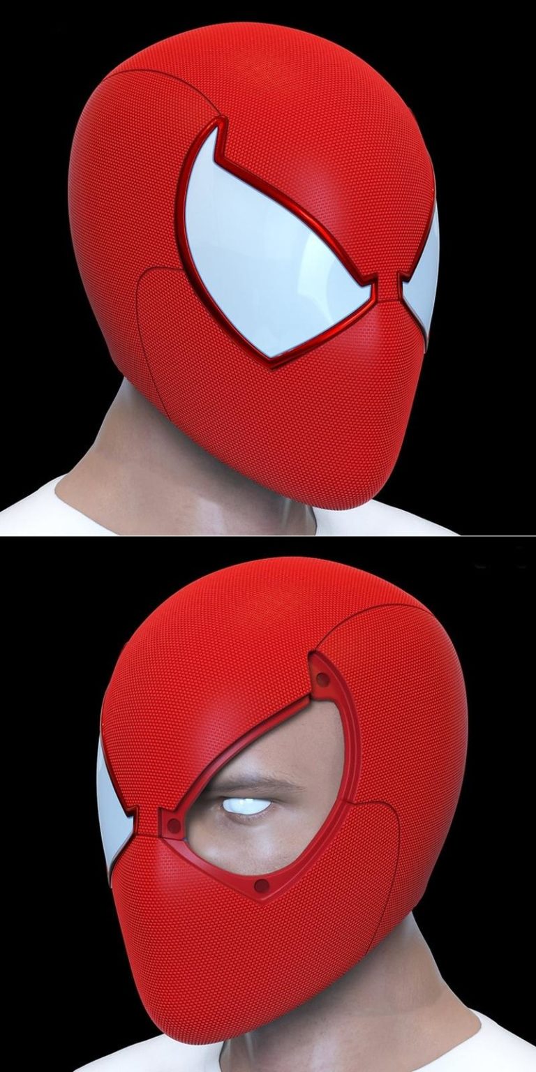 Desire FX 3d models | Scarlet Spider-Man Helmet – 3D Print Model STL