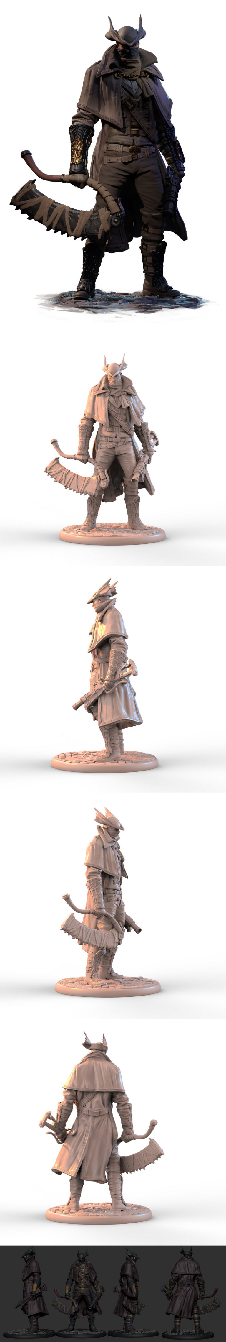 Desire FX 3d models | Bloodborne Hunter – 3D Print Model