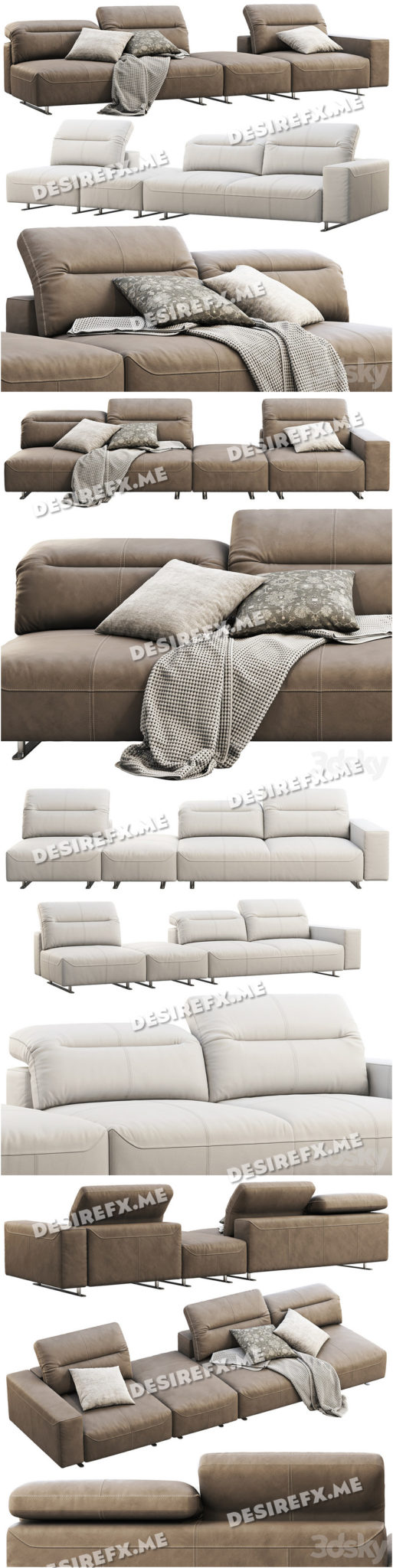 Desire FX 3d models | BoConcept Hampton modular leather sofas (2 options) – 3D Model