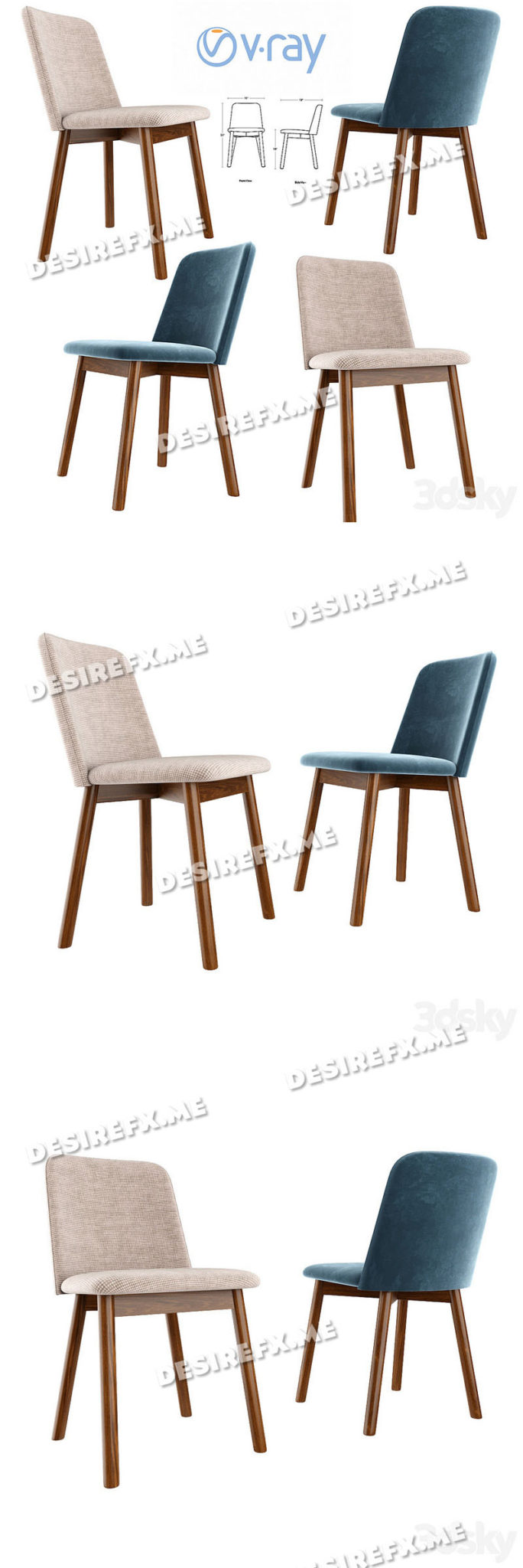 Desire FX 3d models | Chip Dining Chair – 3D Model