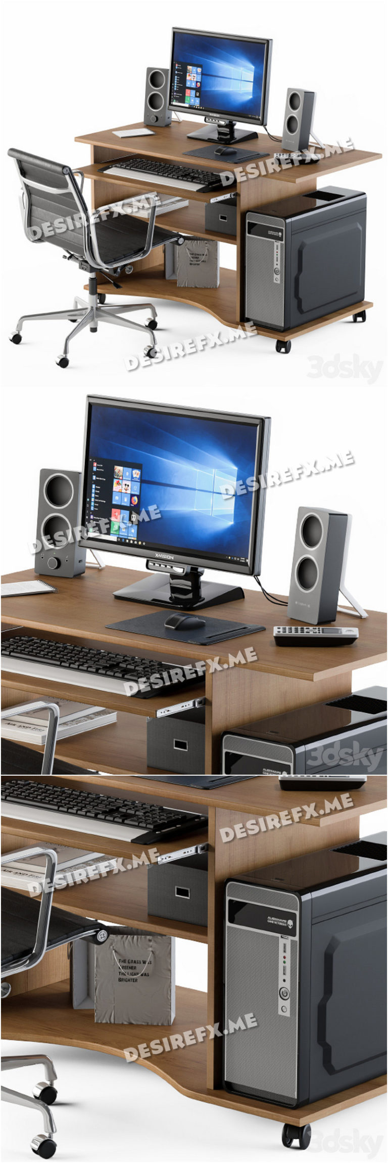 Desire FX 3d models | Computer Desk Set – 3D Model