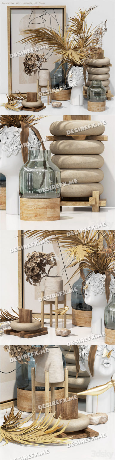 Desire FX 3d models | Decorative set – dried flower – 3D Model