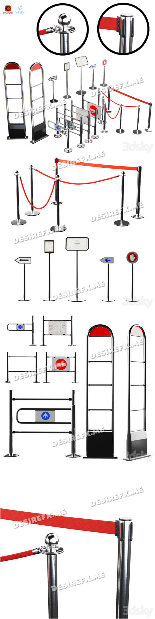 Desire FX 3d models | Entrance system, fencing turnstiles Barriers ...