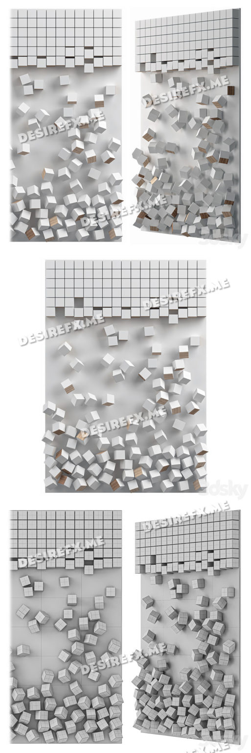 Desire FX 3d models | Falling Cubes – 3D Model