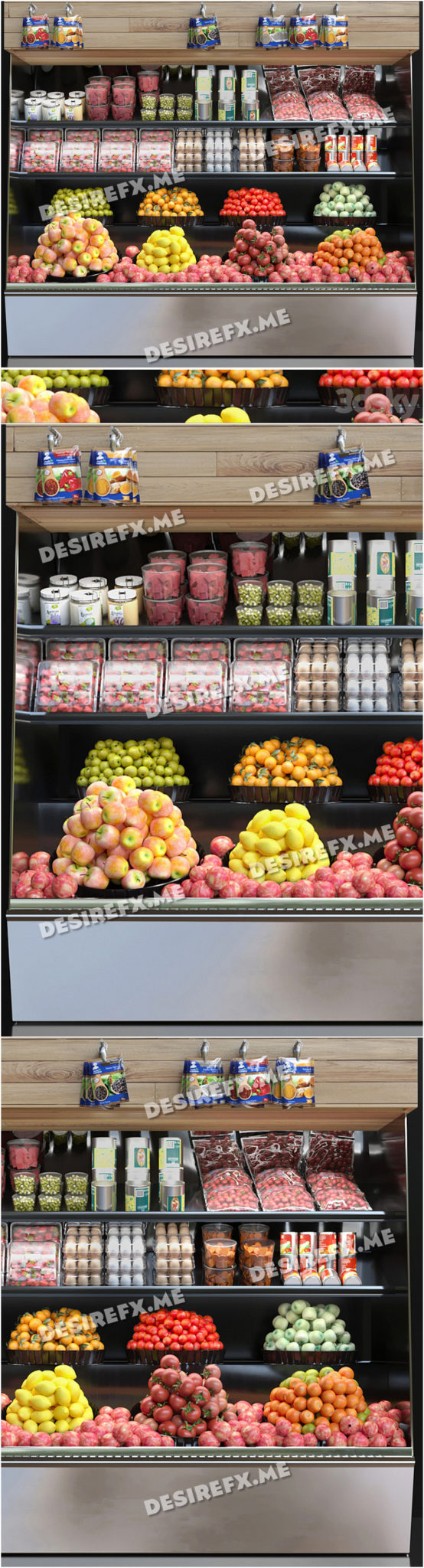 Desire FX 3d models | Fruits and vegetables, Showcase in a supermarket ...