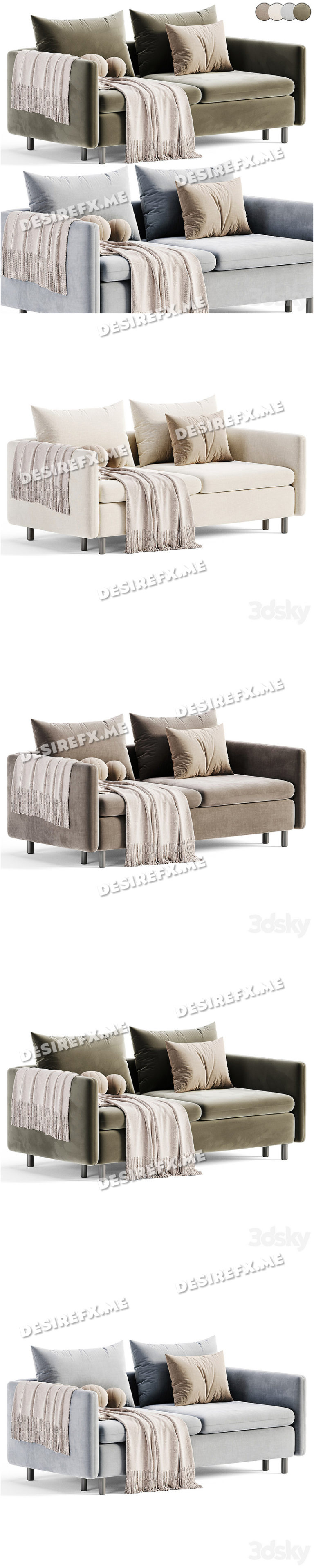 Desire FX 3d models | Mora Sofa – 3D Model