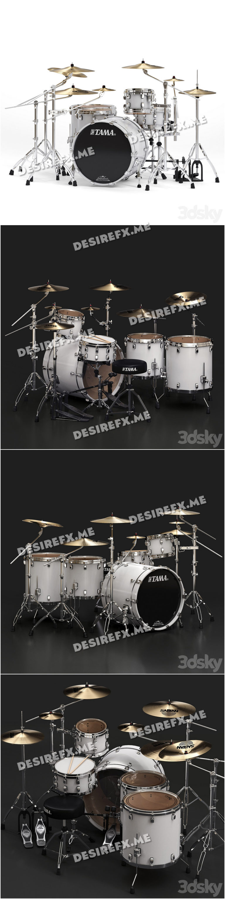 Desire FX 3d models | Musical instrument, drum kit – 3D Model