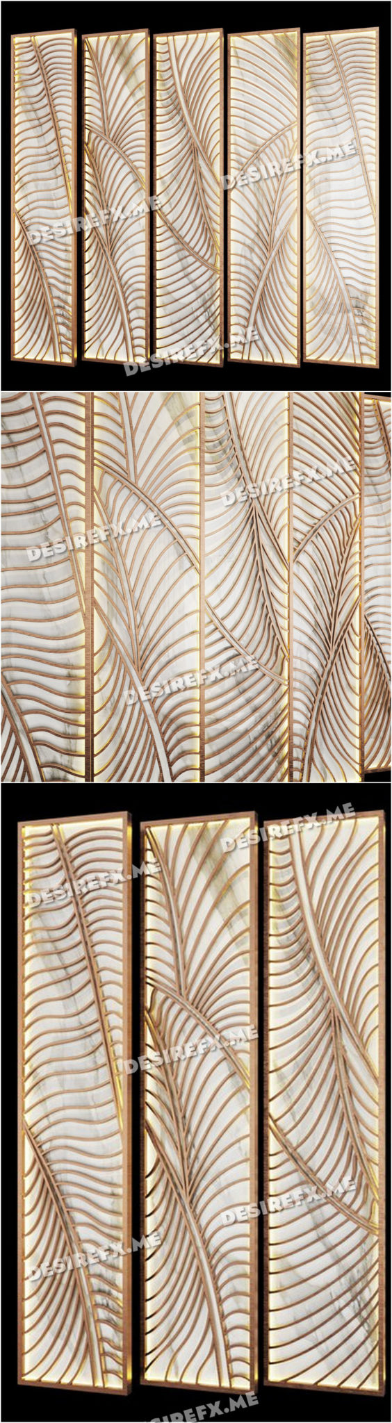 Desire FX 3d models | Partition palm leaf pattern – 3D Model