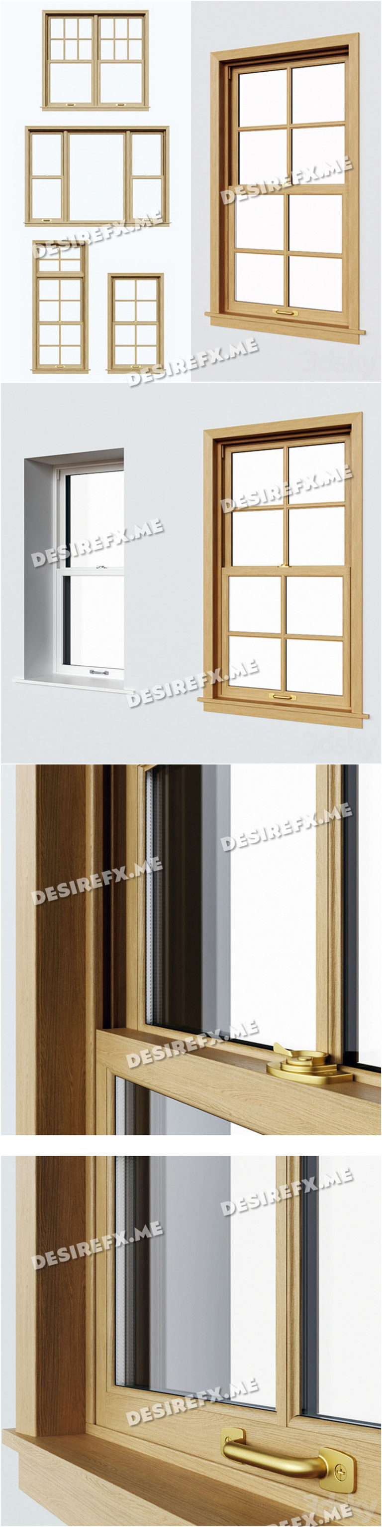 Desire FX 3d models | Sash windows Double hung Sliding sash – 3D Model