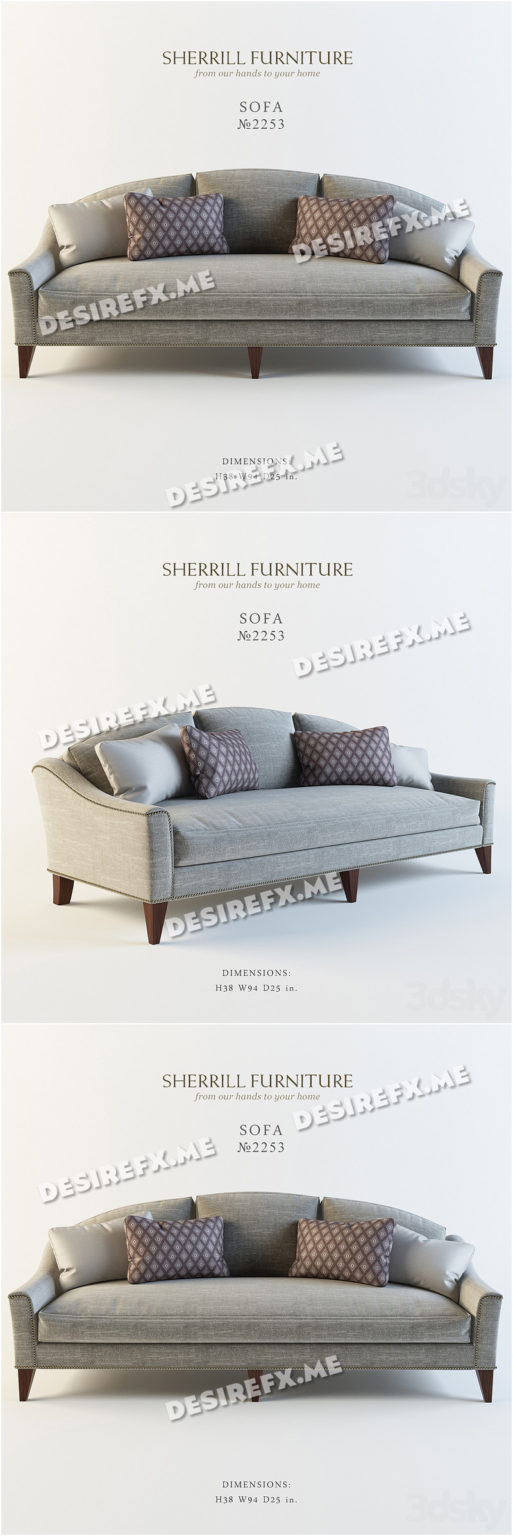 Desire FX 3d models | Sherrill Furniture Sofa – 3D Model