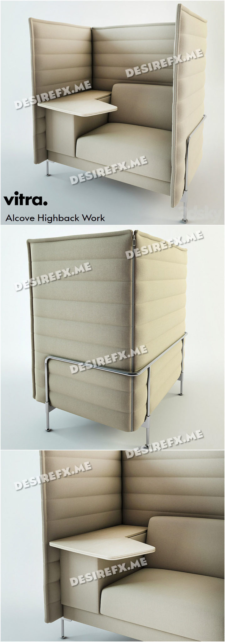 Desire FX 3d models | Vitra Alcove Highback Work – 3D Model