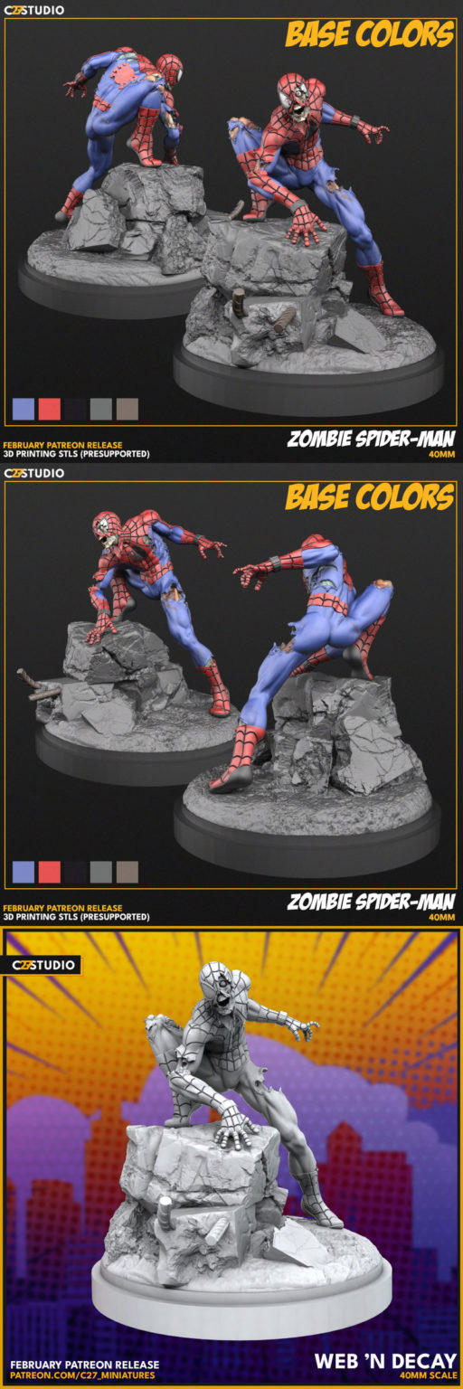 Desire FX 3d models | Zombie Spider-Man Web ‘n Decay – 3D Print Model