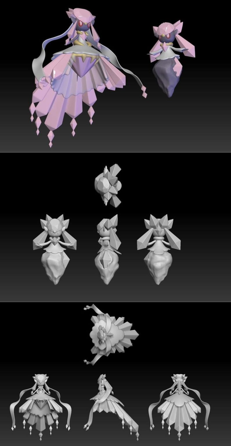 Desire FX 3d models | Pokemon Diancie Mega Evolution – 3D Print Model STL
