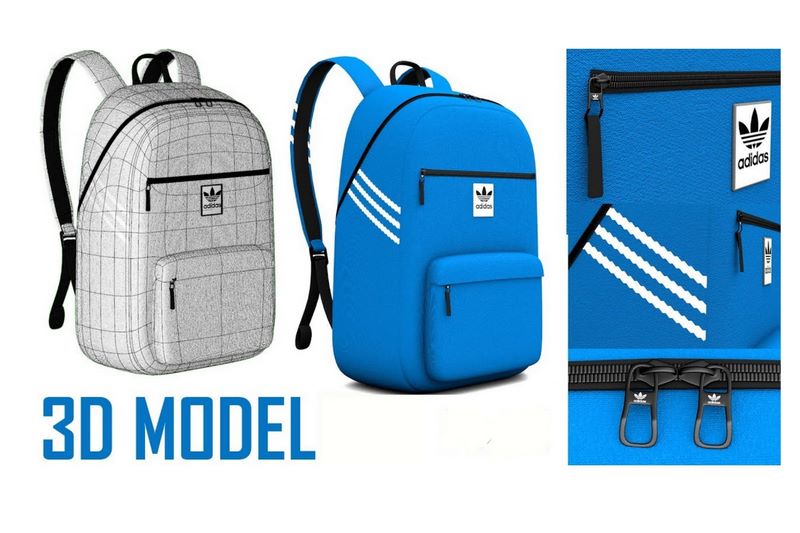 Desire FX 3d models | BackPack 3D Model adidas originals Low-poly 3D model
