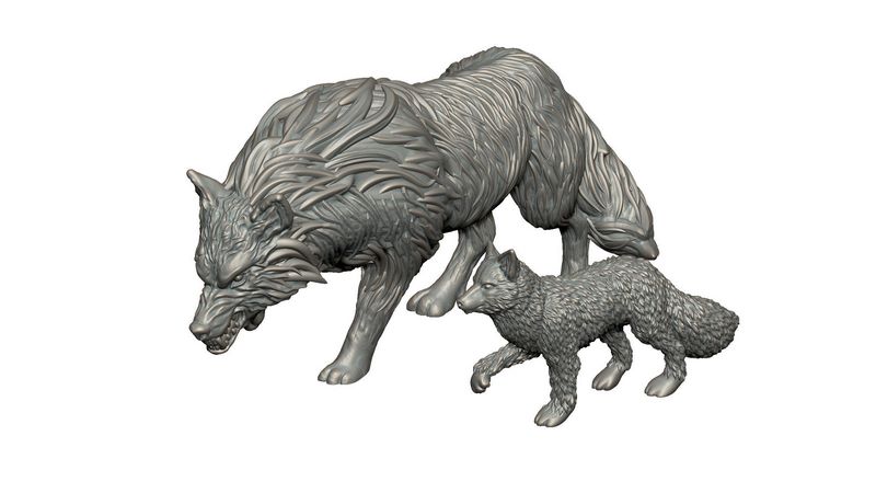 Desire FX 3d models | Wolf Father and Son 3D print model