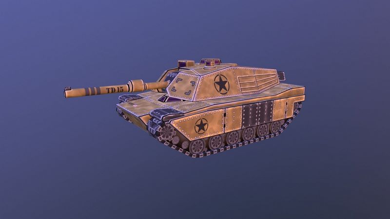 Desire FX 3d models | low poly tank Low-poly 3D model