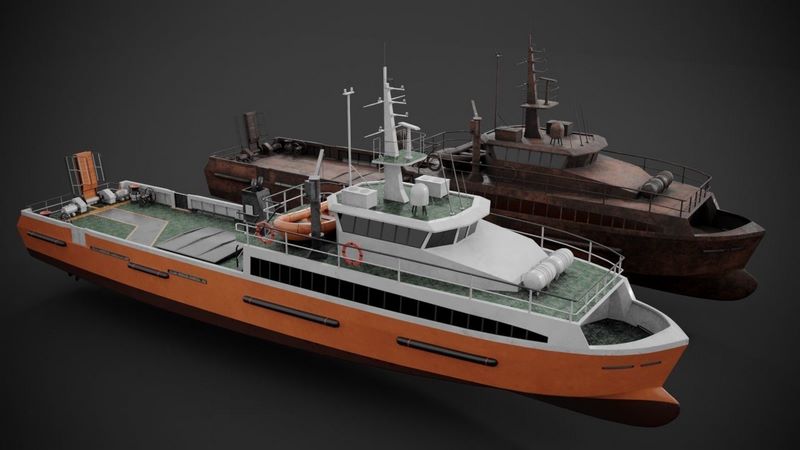 Desire FX 3d models | Crew boat Low-poly 3D model