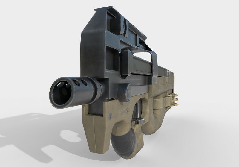 Desire FX 3d models | FN P90 Submachine gun Low-poly 3D model