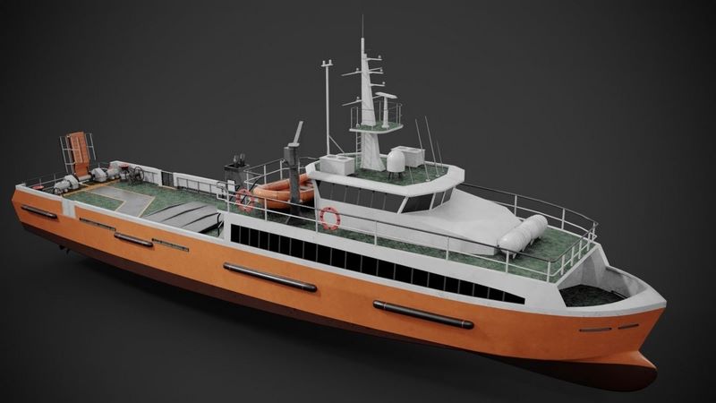 Desire FX 3d models | Crew boat Low-poly 3D model