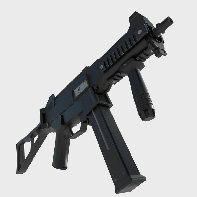 Desire FX 3d models | Heckler and Koch UMP Submachine gun Low-poly 3D model