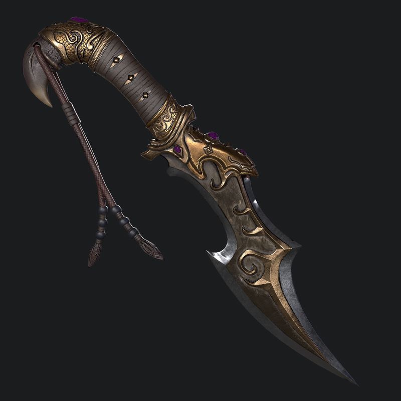 Desire FX 3d models | Ancient Dagger GAME ASSET Lowpoly Low-poly 3D model