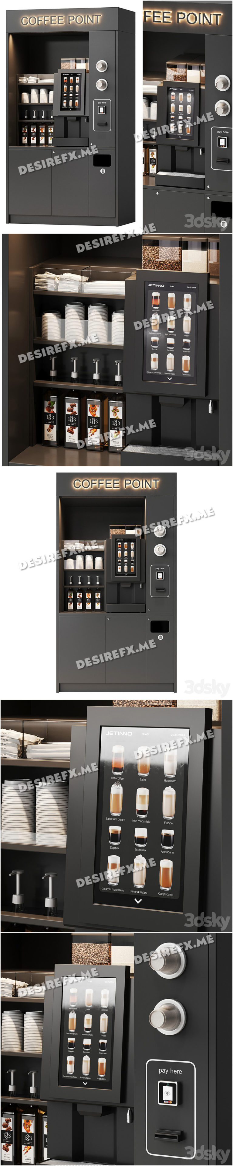 Desire FX 3d models | Coffee vending machine. Coffee to go. Self ...