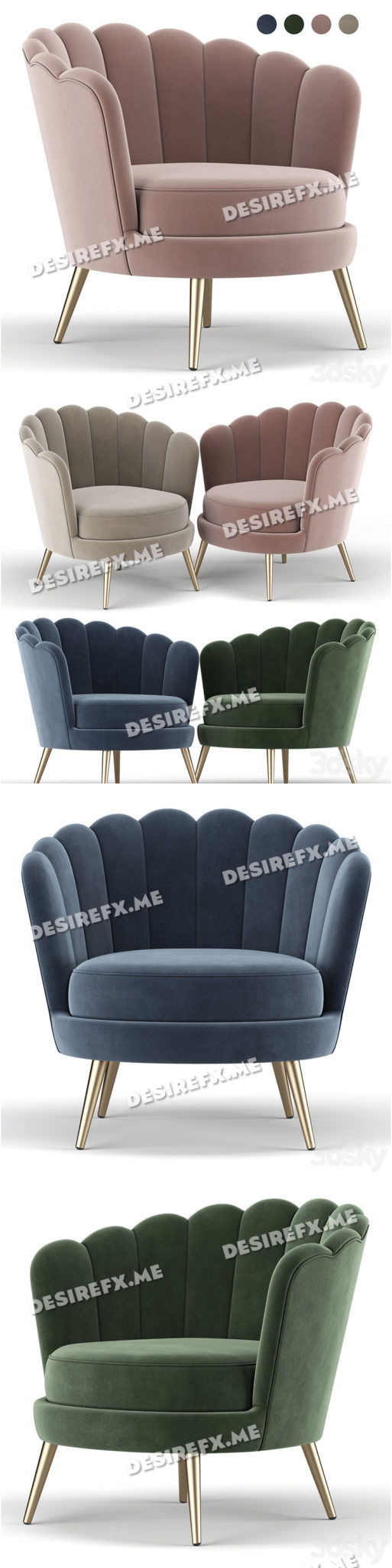 Desire FX 3d models | Demers Barrel Chair – 3D Model