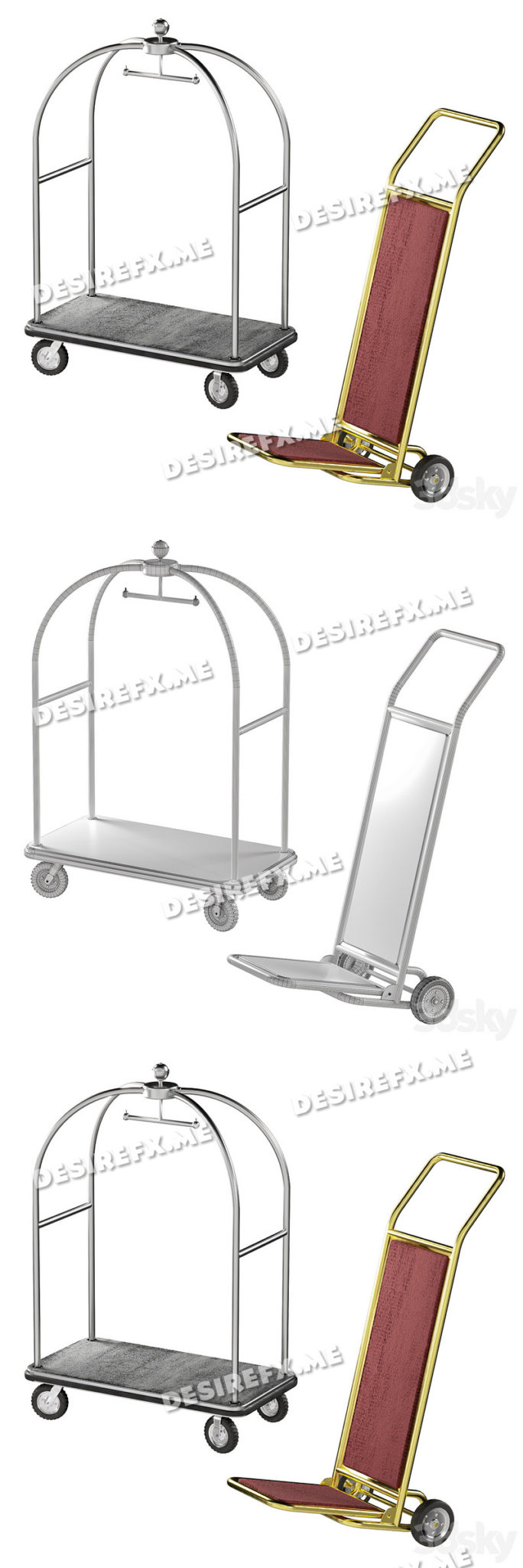 Desire FX 3d models | Hotel trolley – 3D Model