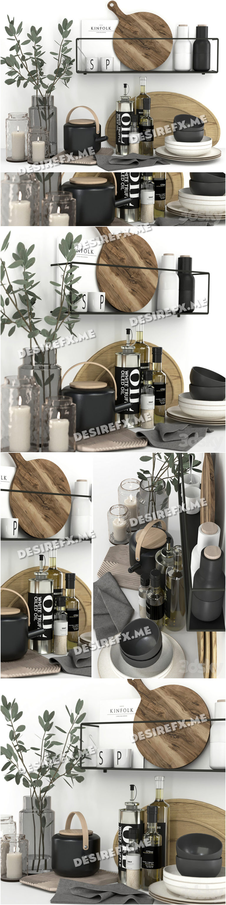 Desire FX 3d models | Kitchen accessories 01 – Decorative set 13 – 3D Model