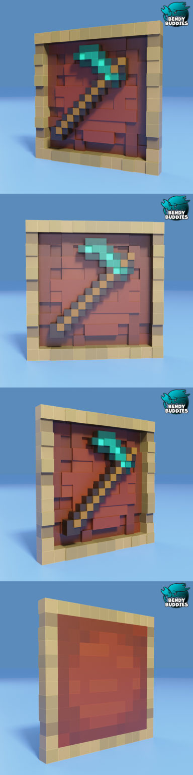 Desire FX 3d models | Minecraft Diamond Hoe Frame – 3D Print Model