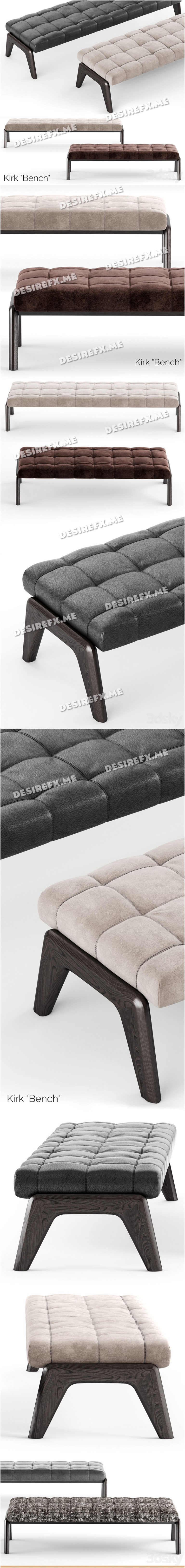Desire FX 3d models | Minotti Kirk Bench – 3D Model