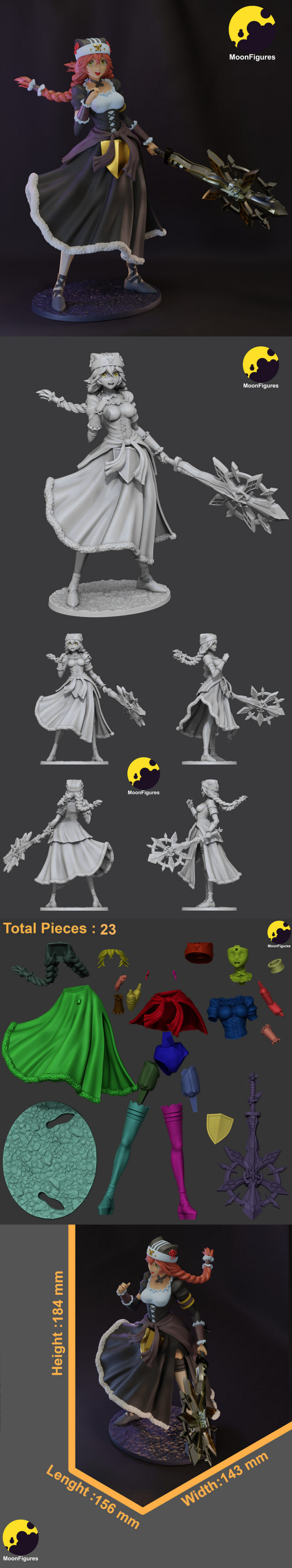 Desire FX 3d models | Moon Figures – Overlord – Lupusregina Beta – 3D ...