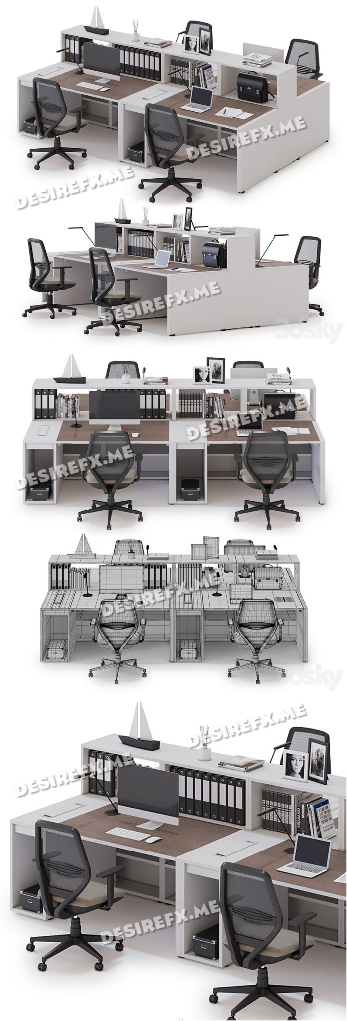 Desire FX 3d models | Office workspace LAS LOGIC (v5) – 3D Model
