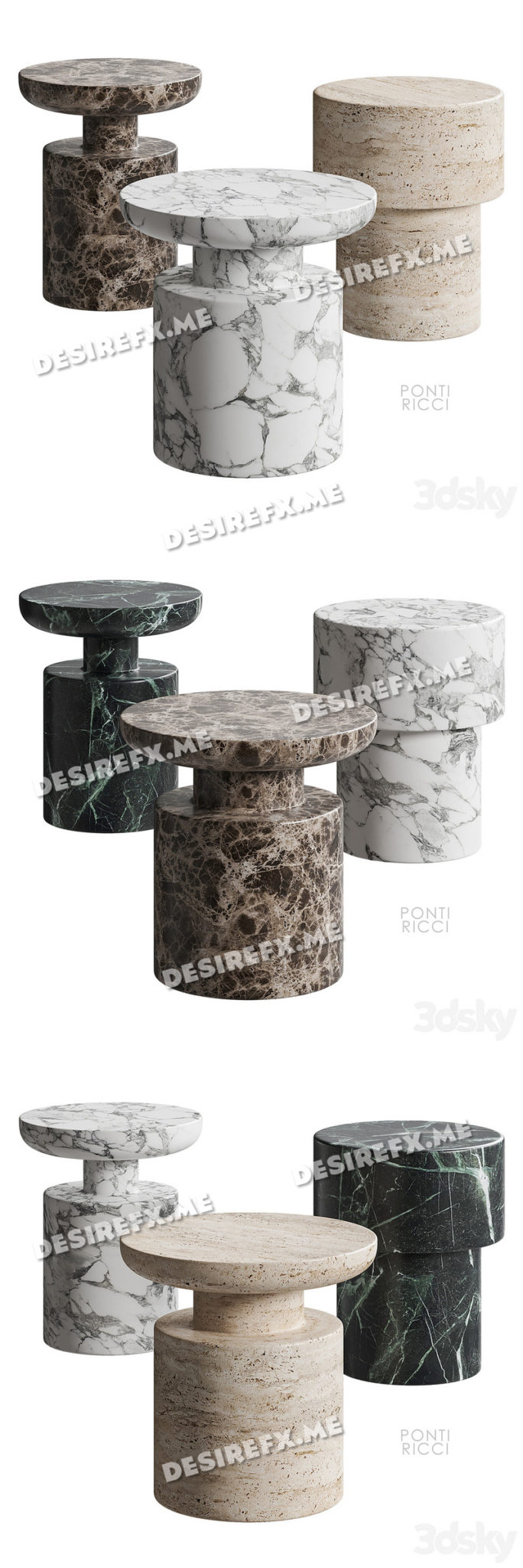 Desire FX 3d models | PONTI RICCI side table RH – 3D Model