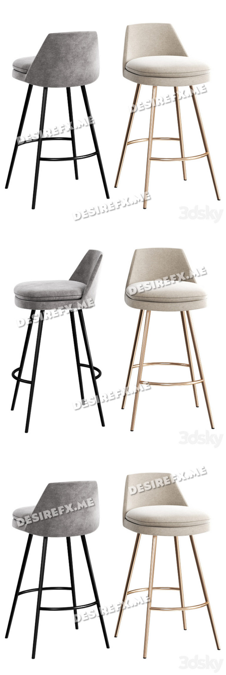 Desire FX 3d models | WEST ELM Finley Counter Stool – 3D Model