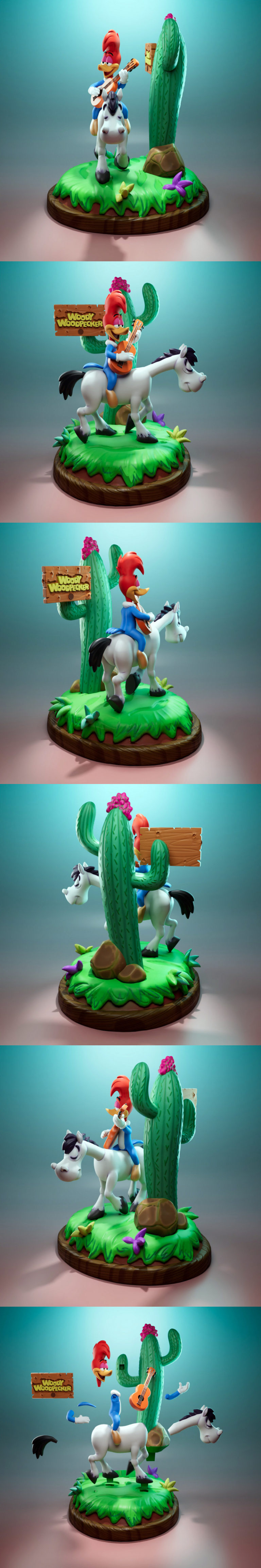 Desire FX 3d models | Woody Woodpecker and Sugarfoot – 3D Print Model