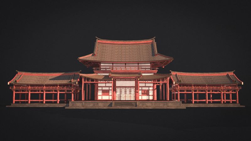 Desire FX 3d models | Japanese Temple Low-poly 3D model