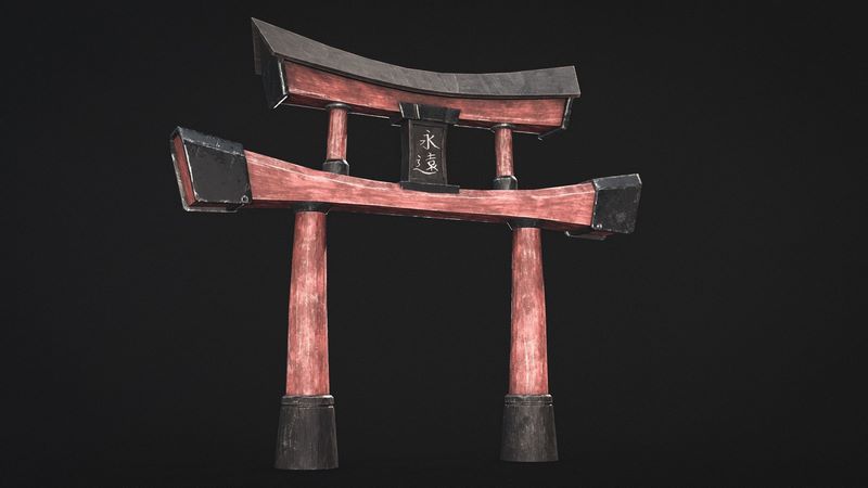 Desire FX 3d models | Torii Gate Low-poly 3D model