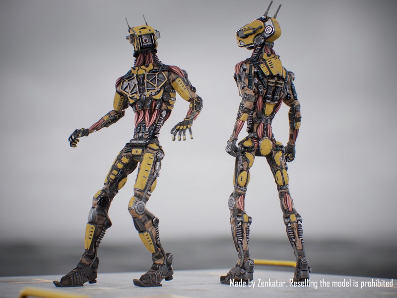 Desire FX 3d models | Robot character rigged gameready droid Unity ...
