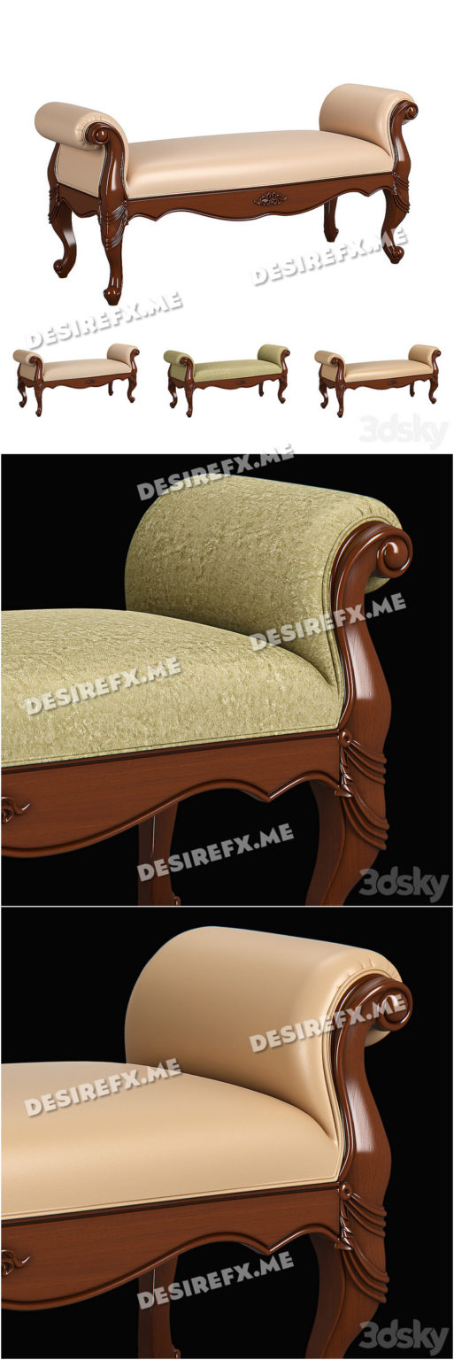 Desire FX 3d models | 230_1_Carpenter_Bed_bench_1430x518x645 – 3D Model