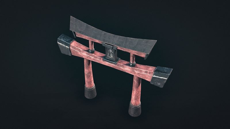 Desire FX 3d models | Torii Gate Low-poly 3D model