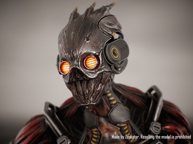 Desire FX 3d models | Game-Ready Horror Robot Low-poly 3D model