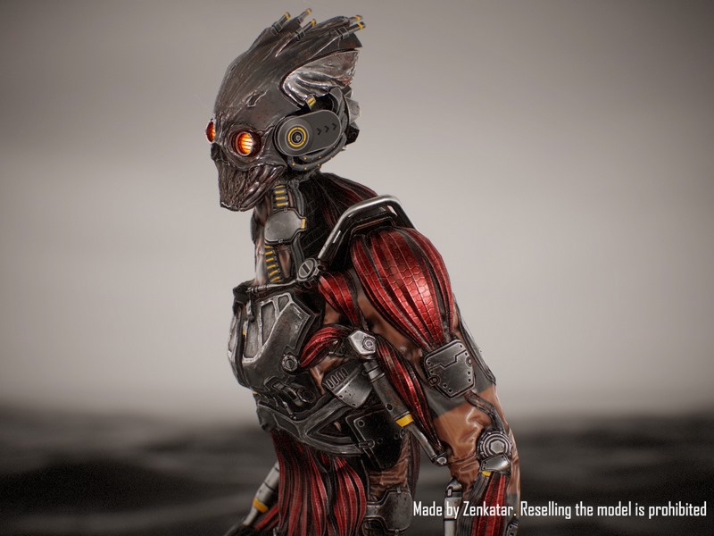 Desire FX 3d models | Game-Ready Horror Robot Low-poly 3D model