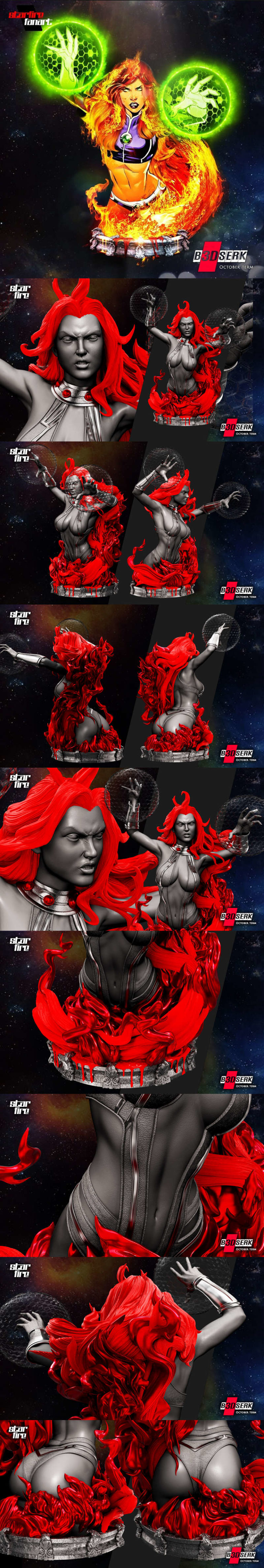 Desire FX 3d models | B3DSERK – Starfire Bust – 3D Print Model