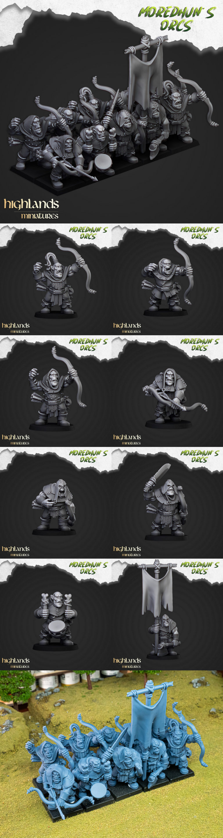 Desire FX 3d models | Highlands Miniatures – Orc Archers – 3D Print Model