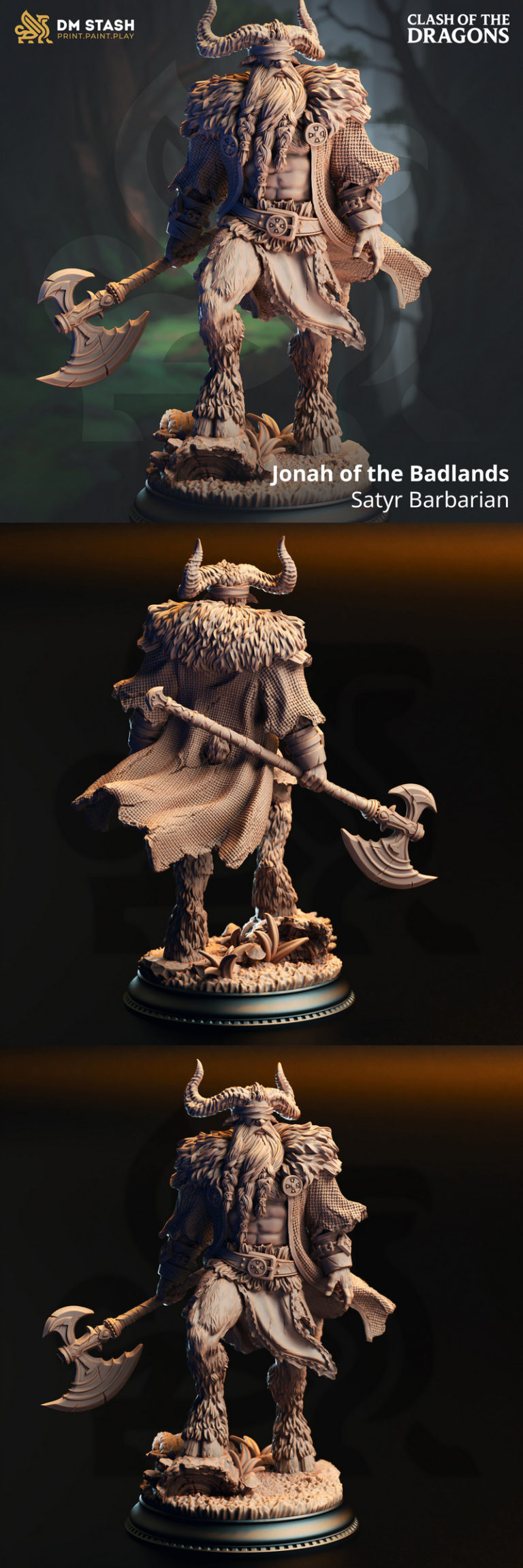 Desire FX 3d models | Jonah of the Badlands – Satyr Barbarian – 3D ...
