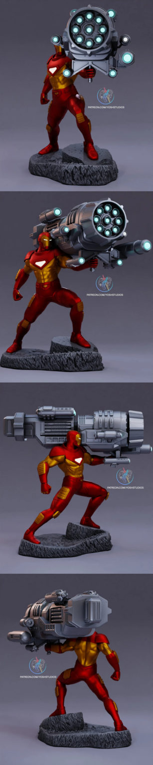Desire FX 3d models | Modular Iron Man Statue with Proton Cannon – 3D ...