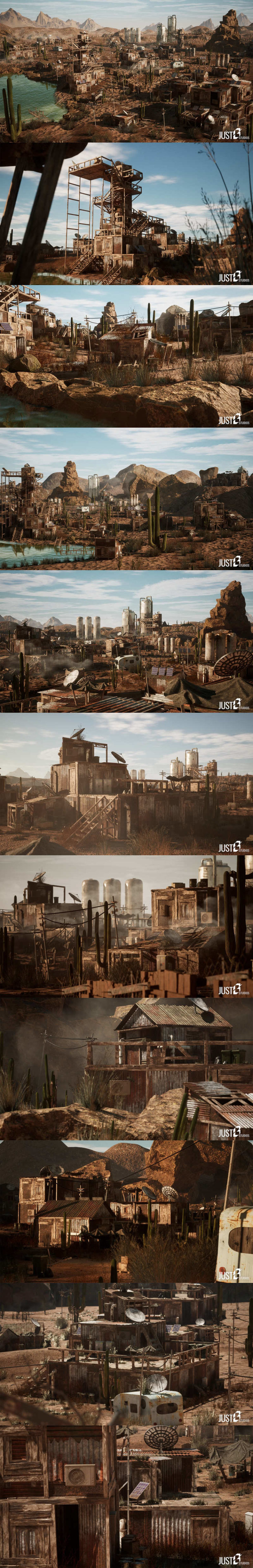 Desire FX 3d models | Modular Post Apocalyptic Desert Environment ...